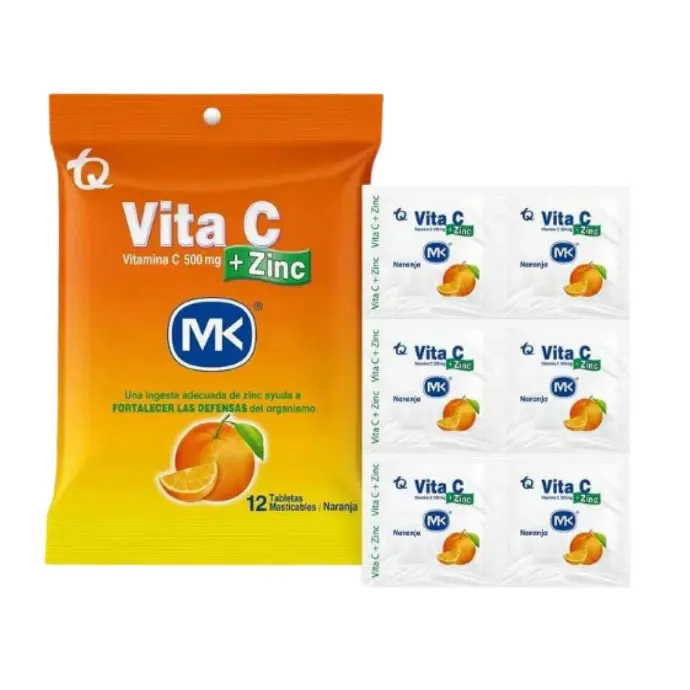 VITAMINA C+ZINC NARANJA TAB MAST SOBRE | Farmacias Cuxibamba