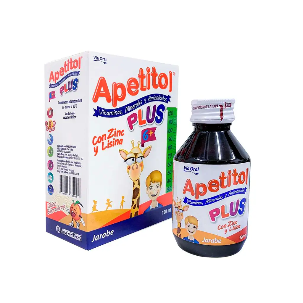 APETITOL PLUS JBE 120 ML | Farmacias Cuxibamba